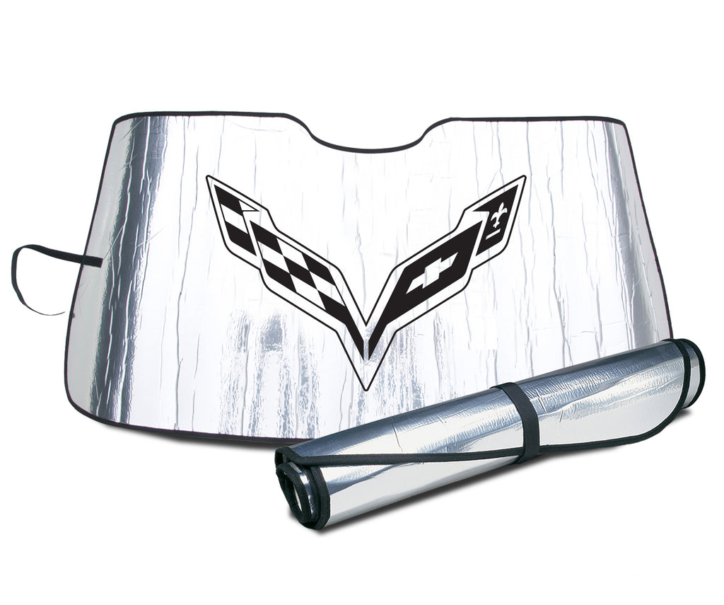Corvette Windshield Covers - Corvetter Logo Sunshields | Coverking